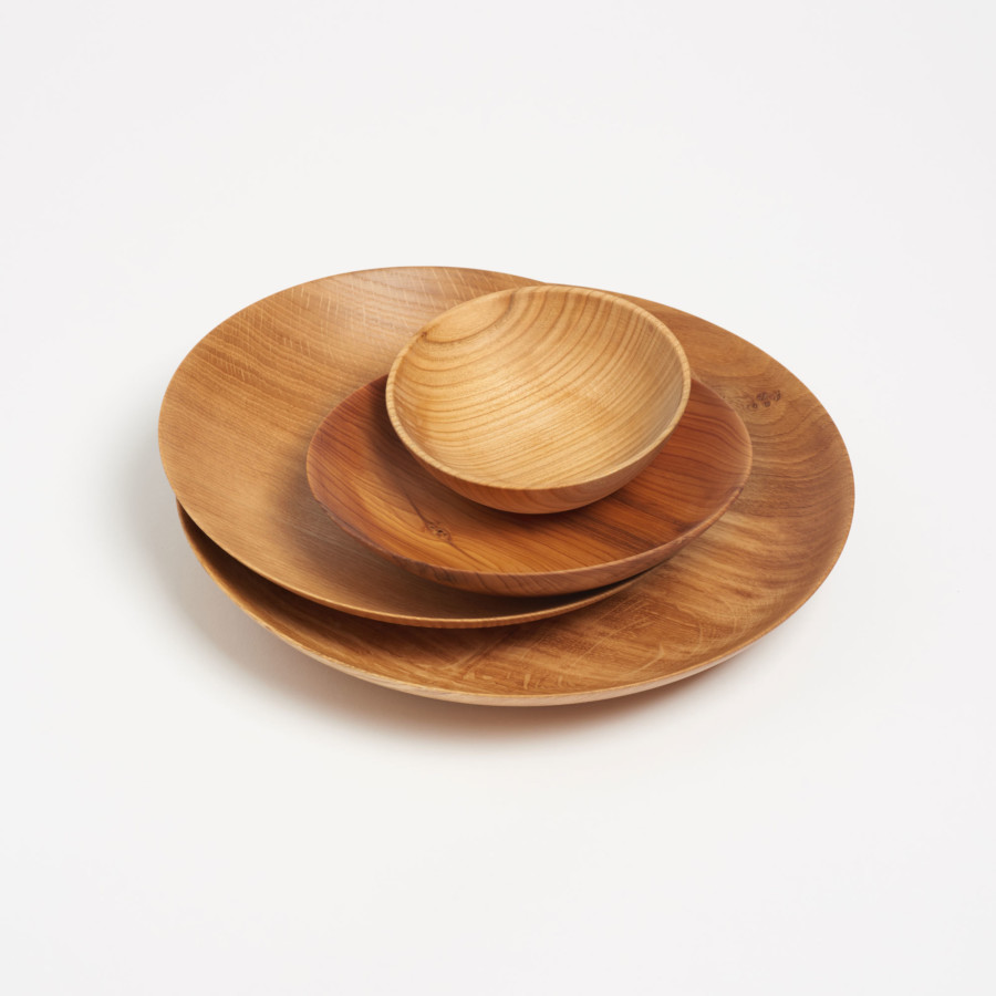 Alice Blogg Set of 4 Hand-Turned Nesting Plates | The Garnered