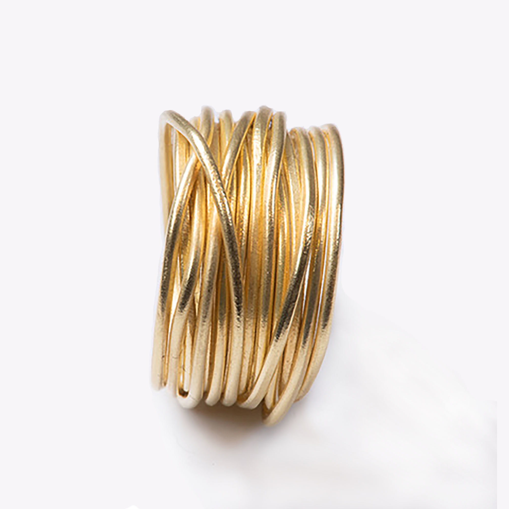 Handmade 18K Gold Spaghetti Ring | The Garnered