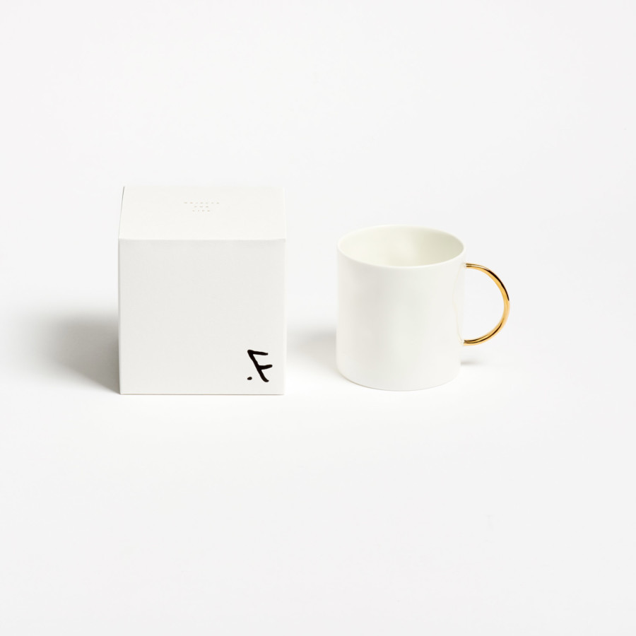 Feldspar Pair of Fine Bone China Tea Mugs – Gold… | The Garnered